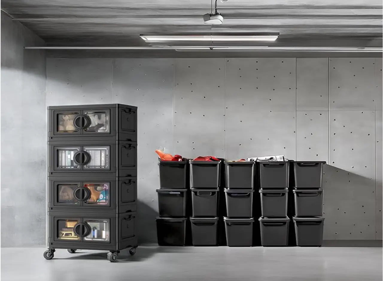 Tagged:Storage bins–50 Gal Black Rolling Plastic Storage Tote with Pull ...