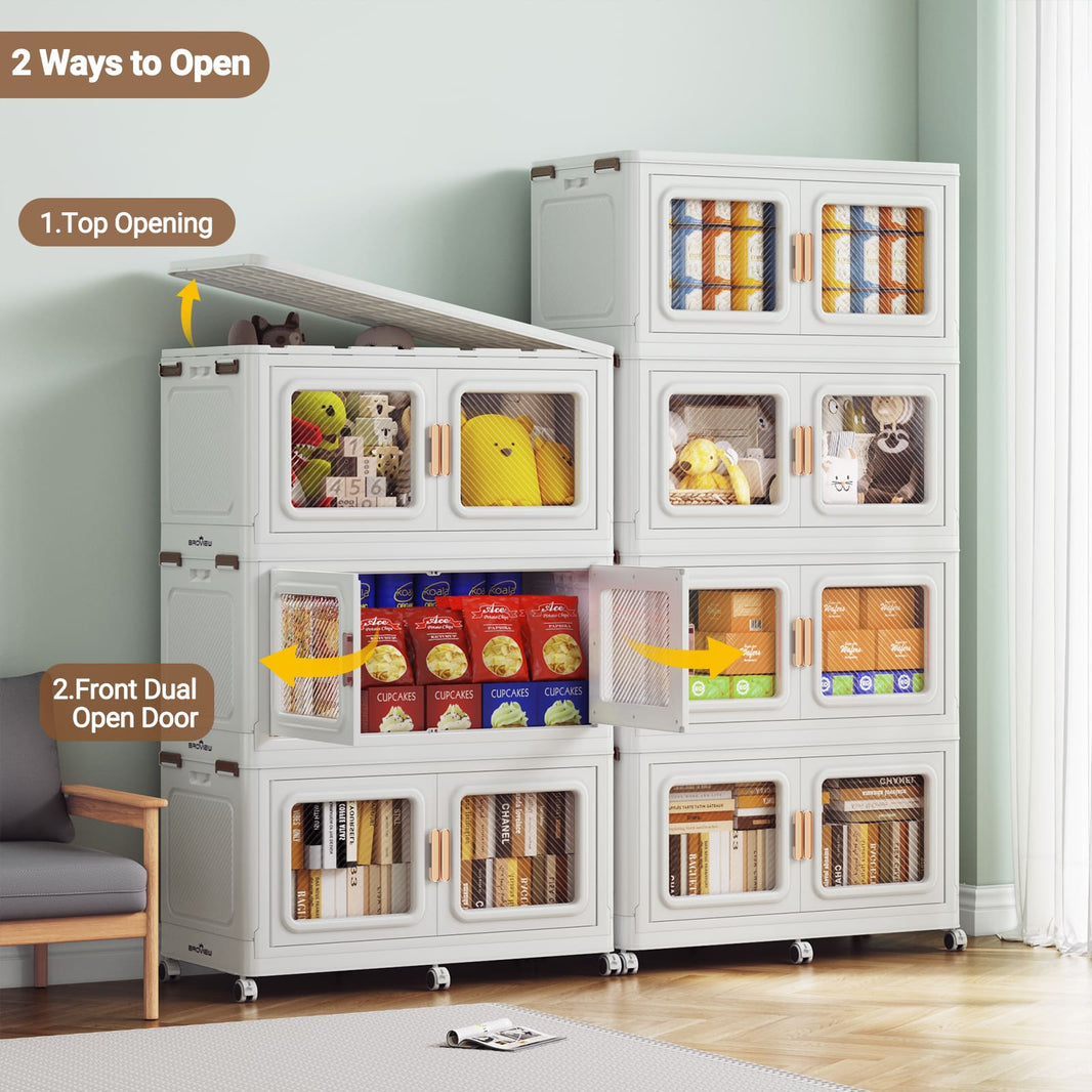 BROVIEW 220Gal Extra Large Stackable Storage Bin